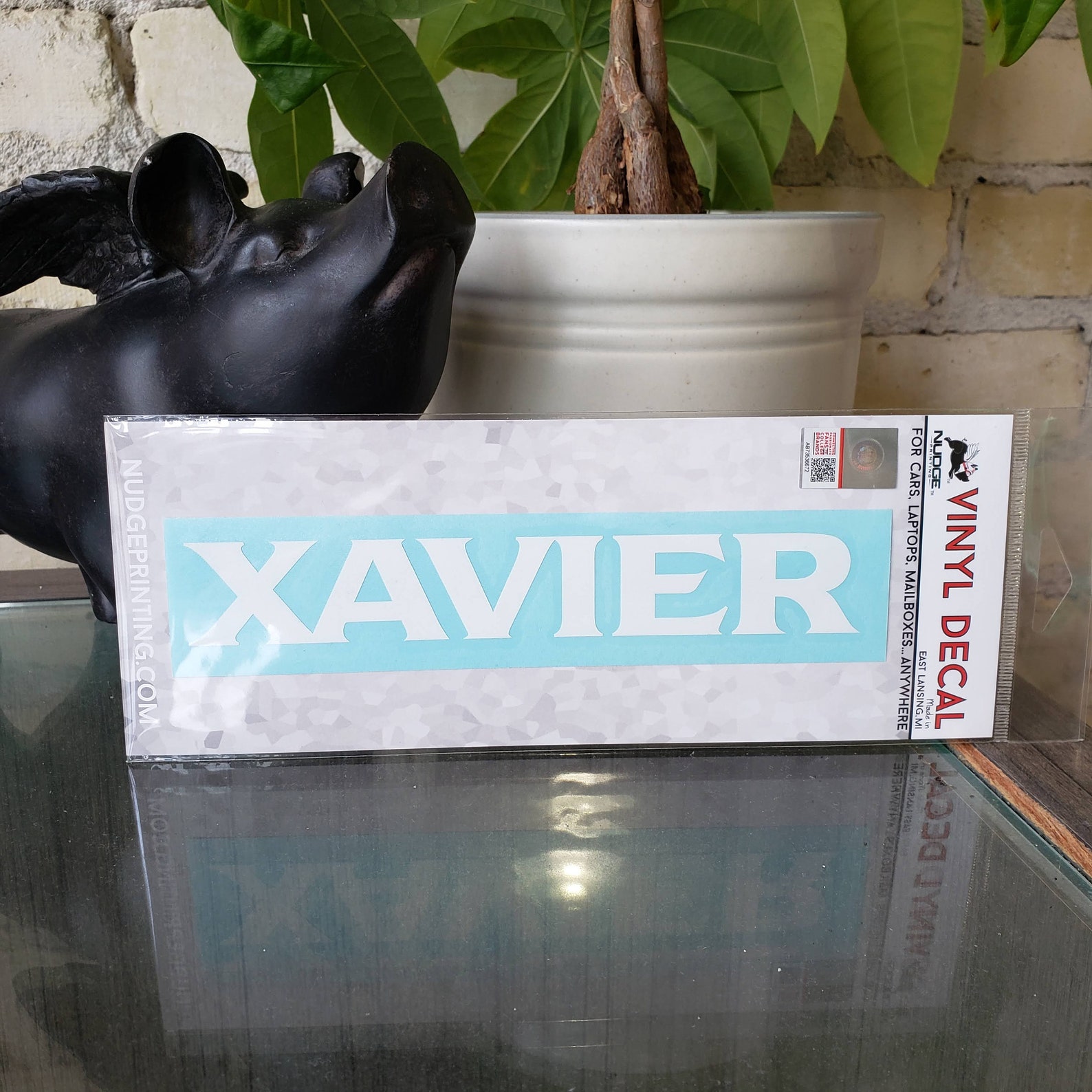 Xavier University Musketeers White Wordmark Logo Car Decal | Etsy