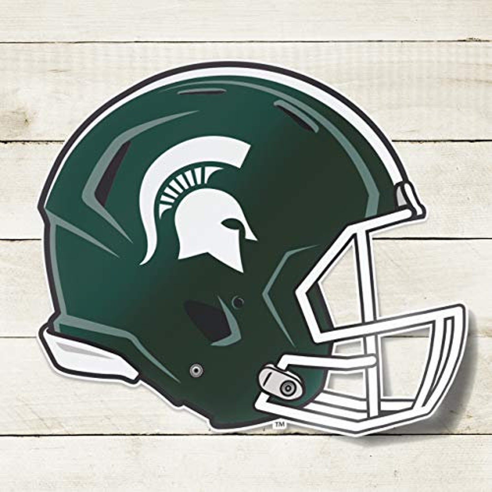 MSU Car Decal Sticker Michigan State Spartans Football Helmet | Etsy