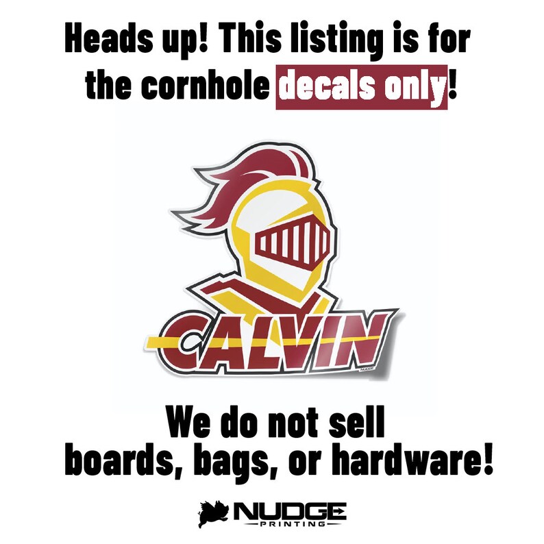 Calvin University Calvin College Knights Logo Cornhole Decal - Etsy