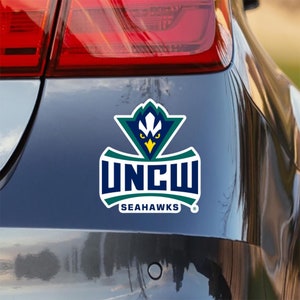 UNC Wilmington Seahawks UNCW Stacked Logo Vinyl Car Decal Sticker for ...