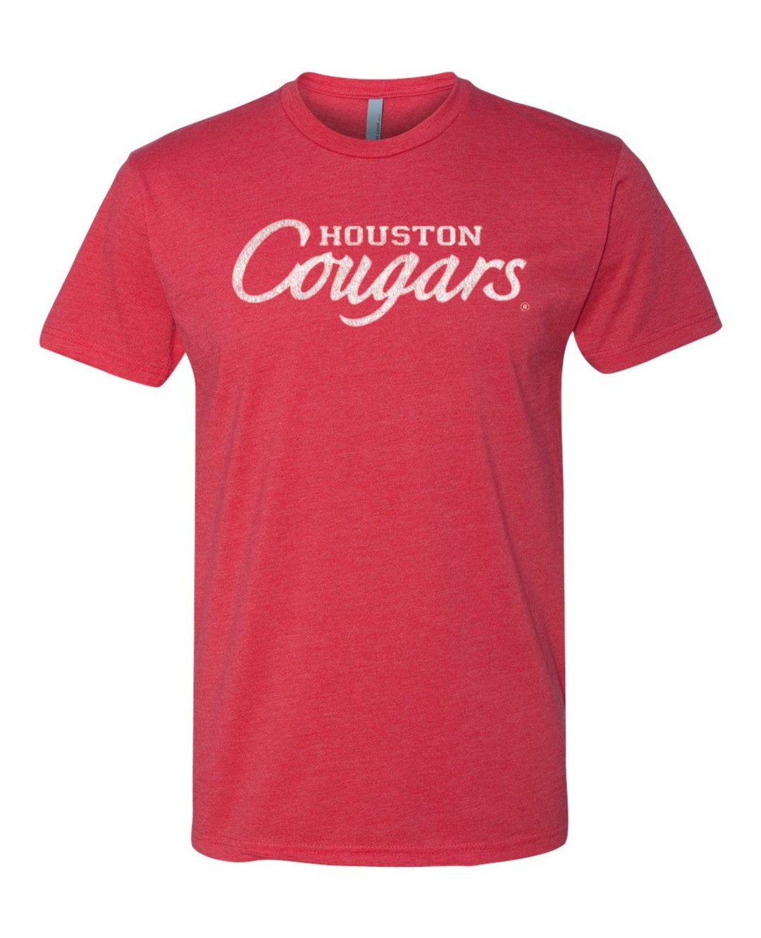 University of Houston Shirt UH Script Wordmark Heather Red Unisex Short ...