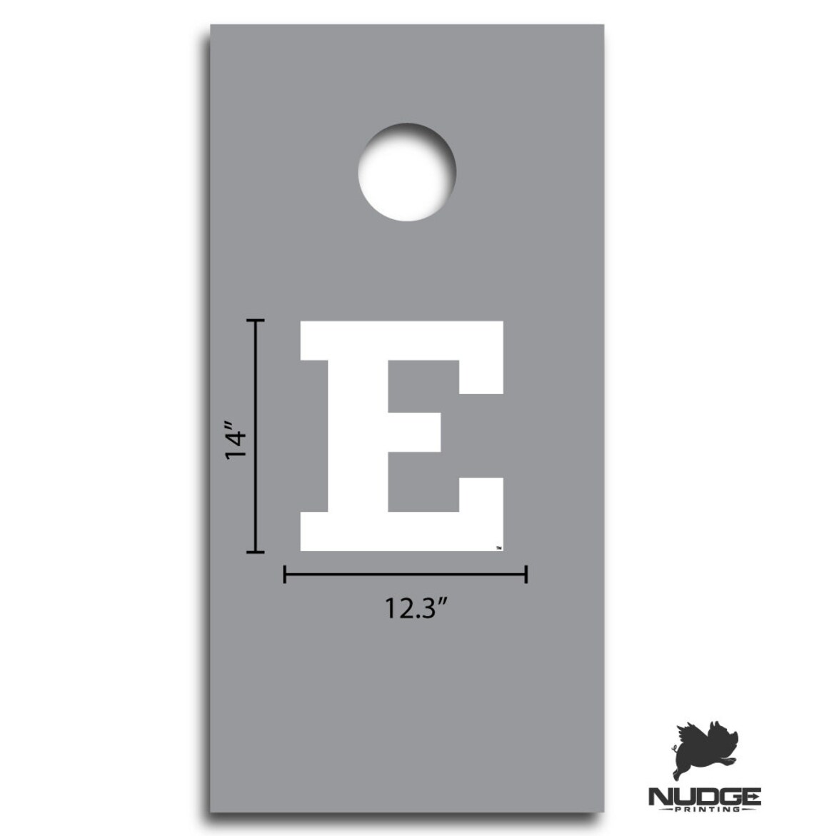 Eastern Michigan University Eagles Block E Cornhole Decal (white ...