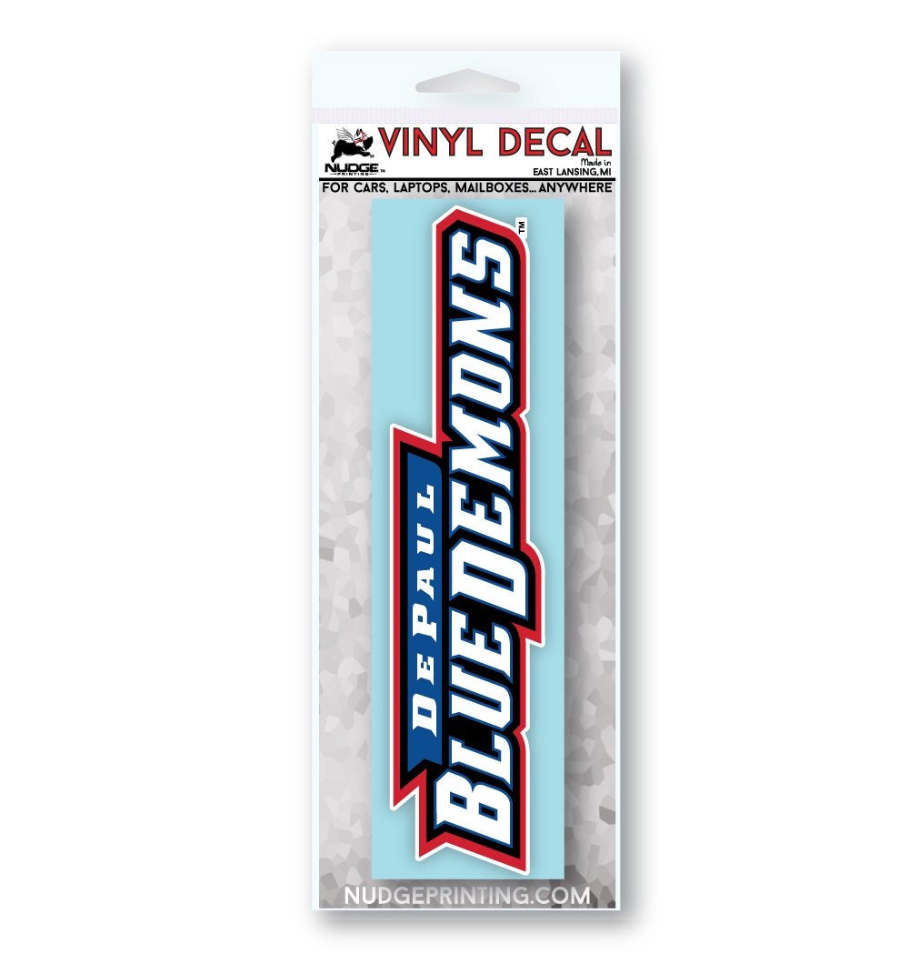 Depaul University Blue Demons Wordmark Car Decal Sticker - Etsy