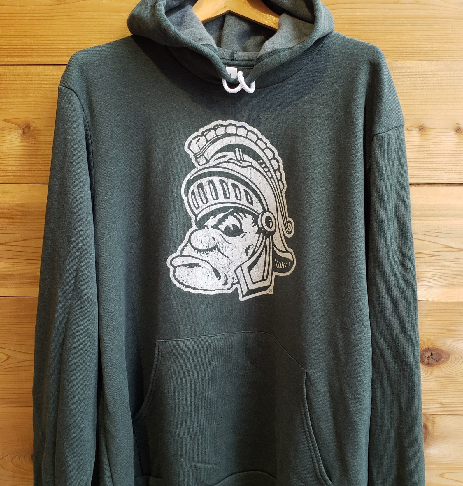 MSU Sweatshirt Michigan State Spartans Hoodie Gruff Sparty - Etsy