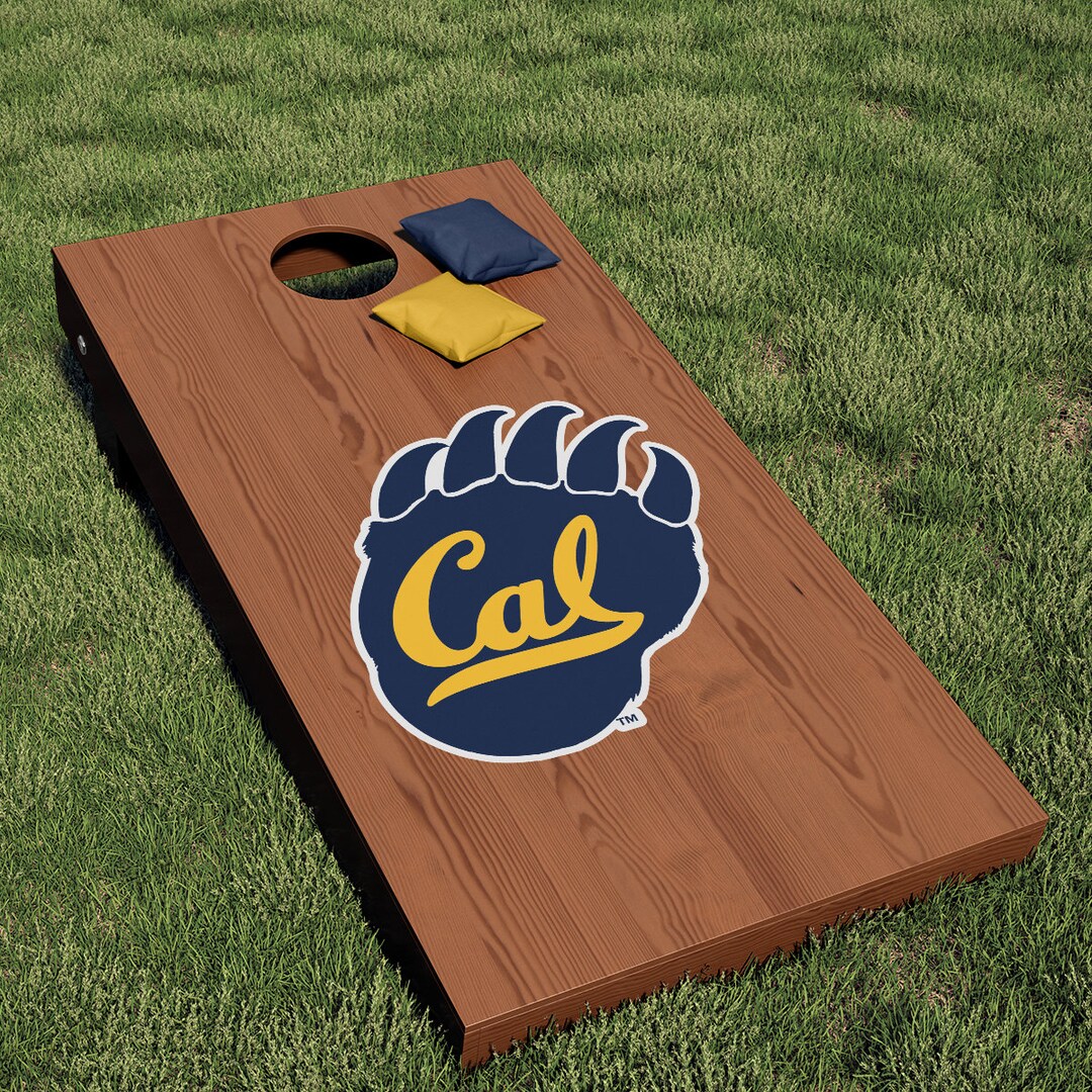 California Berkeley Paw and Script Cal Logo Cornhole Decal contains 1 ...