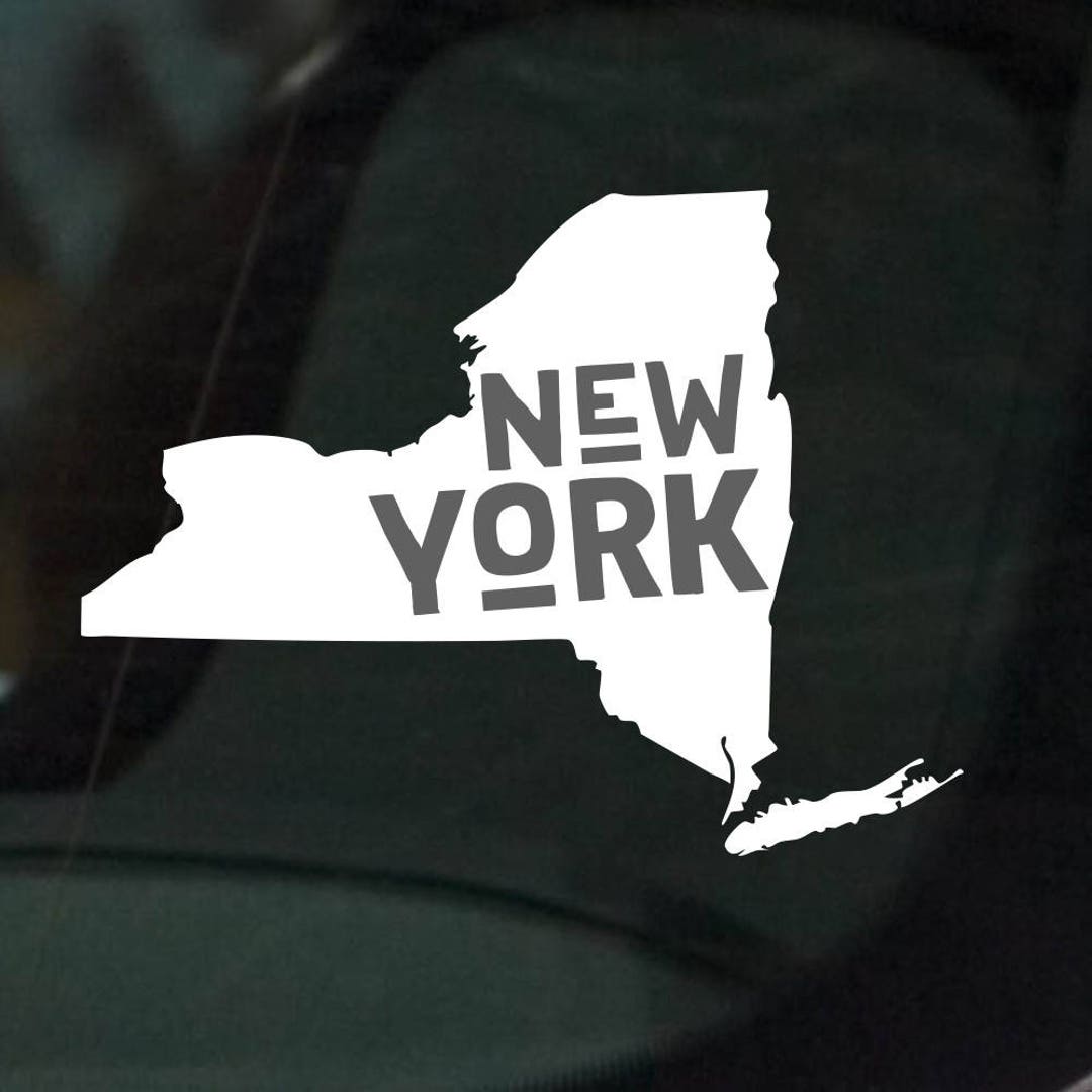 Home State Collection: the State of New York Car Decal Window Bumper ...