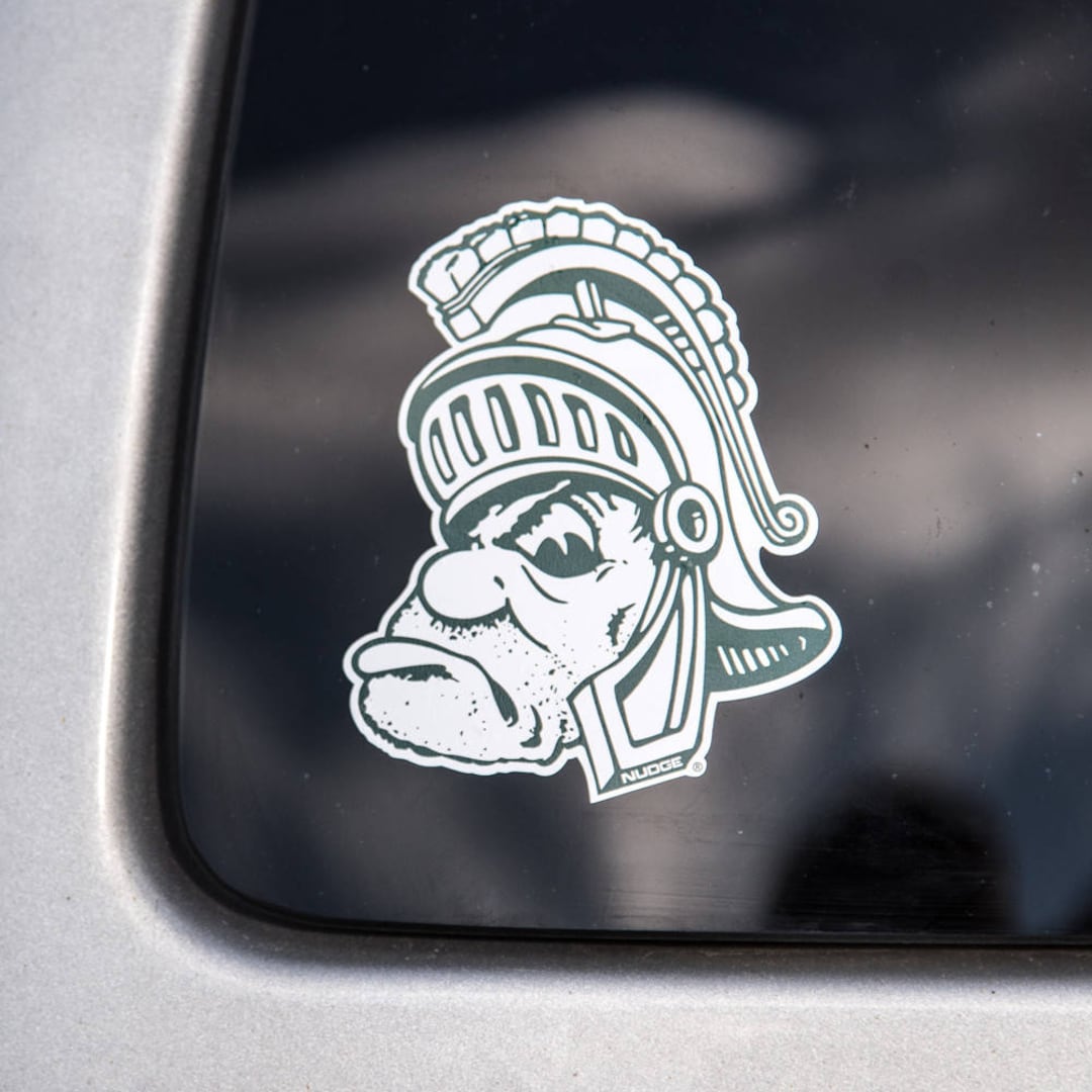 Retro Gruff Sparty MSU Michigan State Spartans Logo Vinyl Car Decal ...