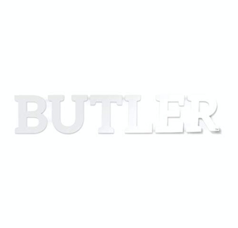 Butler University Bulldogs Wordmark Logo Car Decal white | Etsy