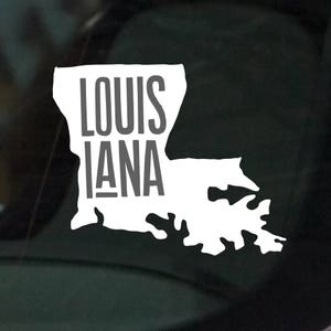 Home State Collection: the State of Louisiana Car Decal Window Bumper ...