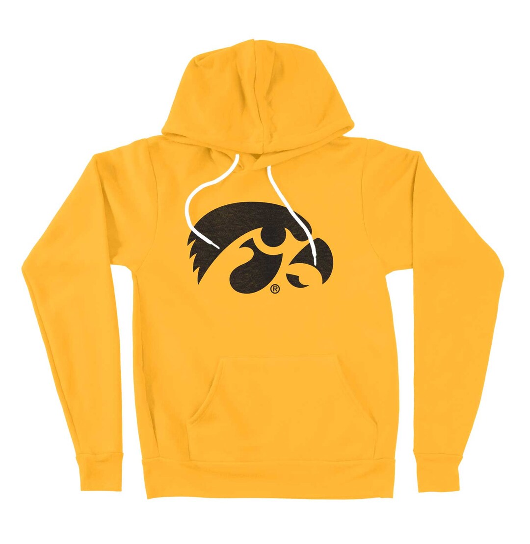 University of Iowa Hawkeyes Sweatshirt Tigerhawk Logo Super Soft Gold ...