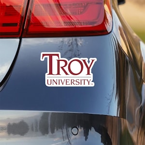 Troy Trojans University Wordmark Logo Car Decal Bumper Sticker - Etsy