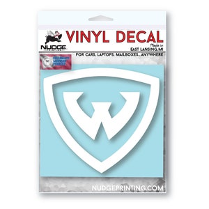 Wayne State Warriors White Shield Logo Vinyl Decal - Etsy