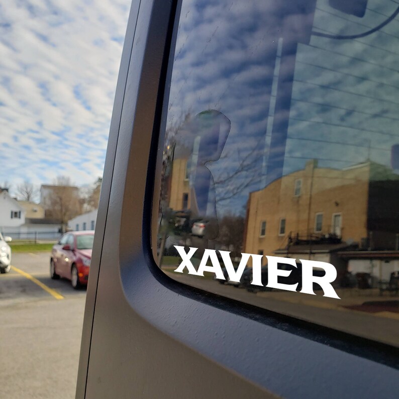 Xavier University Musketeers White Wordmark Logo Car Decal | Etsy