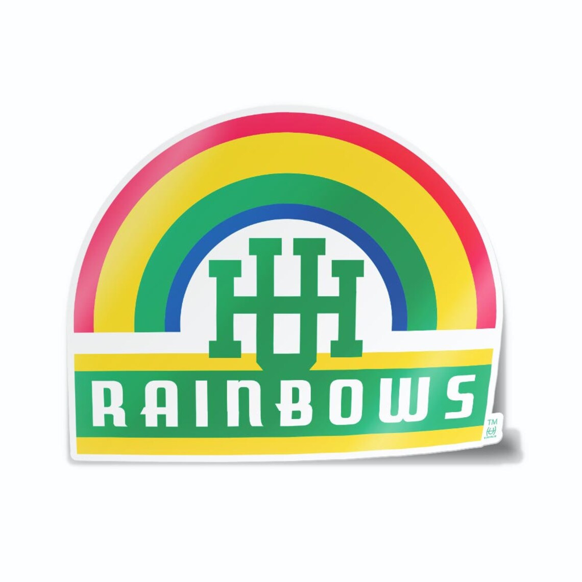 University of Hawaii Vintage Rainbow Over UH Logo Car Decal - Etsy