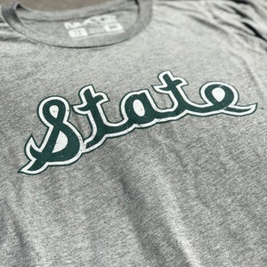 Michigan State Shirt MSU Spartans Cursive Script Retro Logo - Etsy