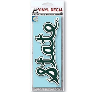 MSU Car Decal Sticker Michigan State University Spartans Cursive State ...