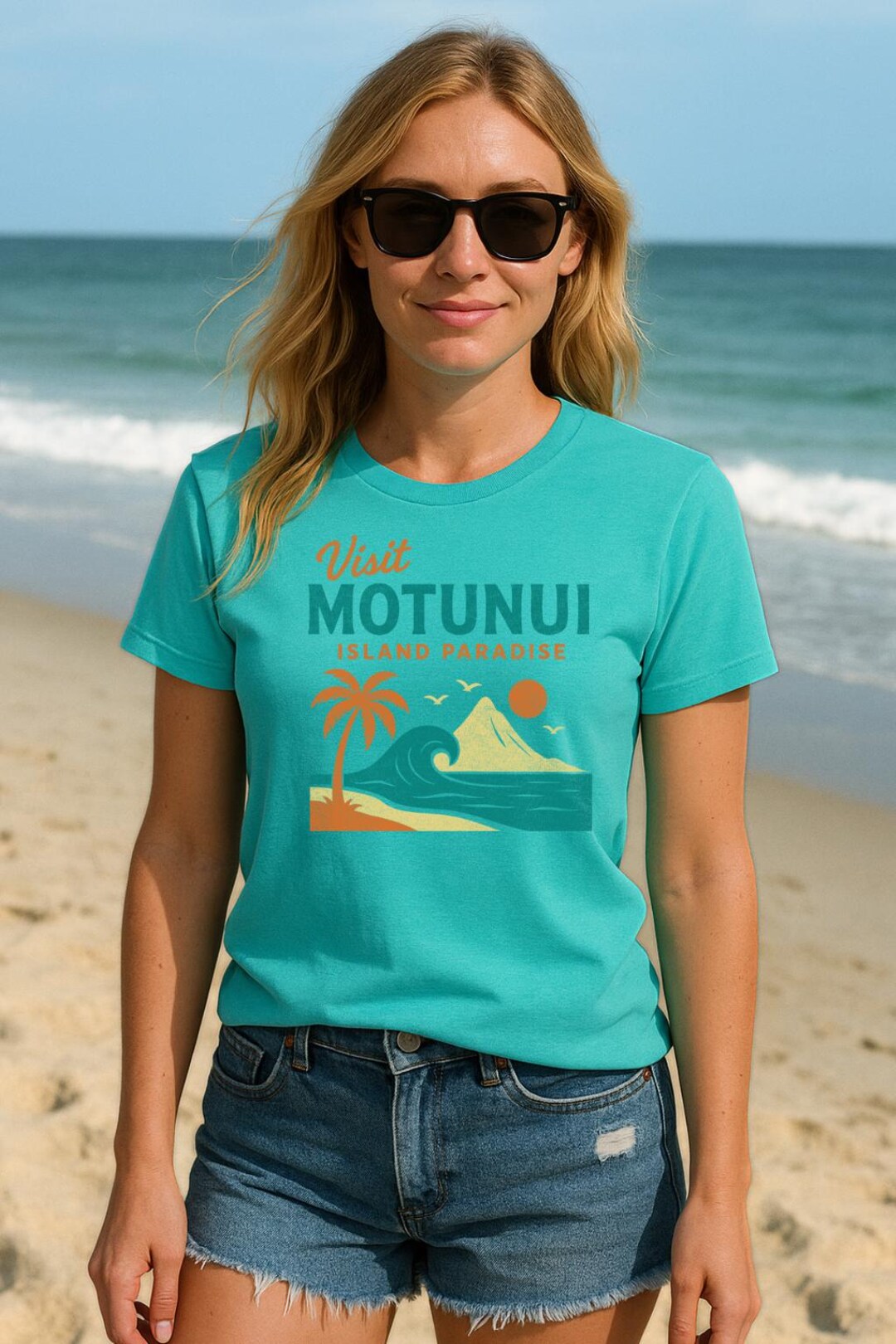 Visit Motunui Shirt - Tropical Island Paradise Tee, Moana Inspired Aqua ...