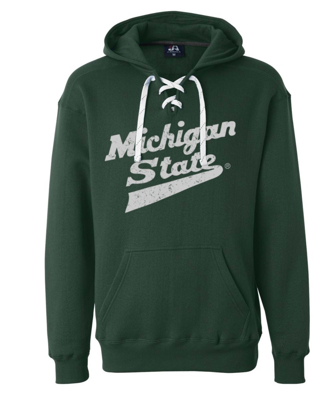 Michigan State Spartans Hockey Logo Hoodie Lace-up Unisex Adult ...