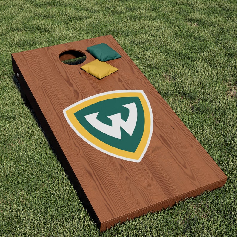 Wayne State University Warriors Full Color Shield Logo Cornhole Decal ...