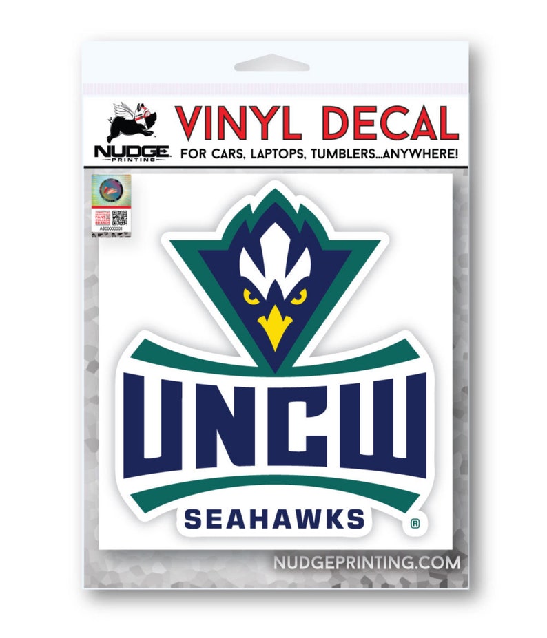 UNC Wilmington Seahawks UNCW Stacked Logo Vinyl Car Decal Sticker for ...