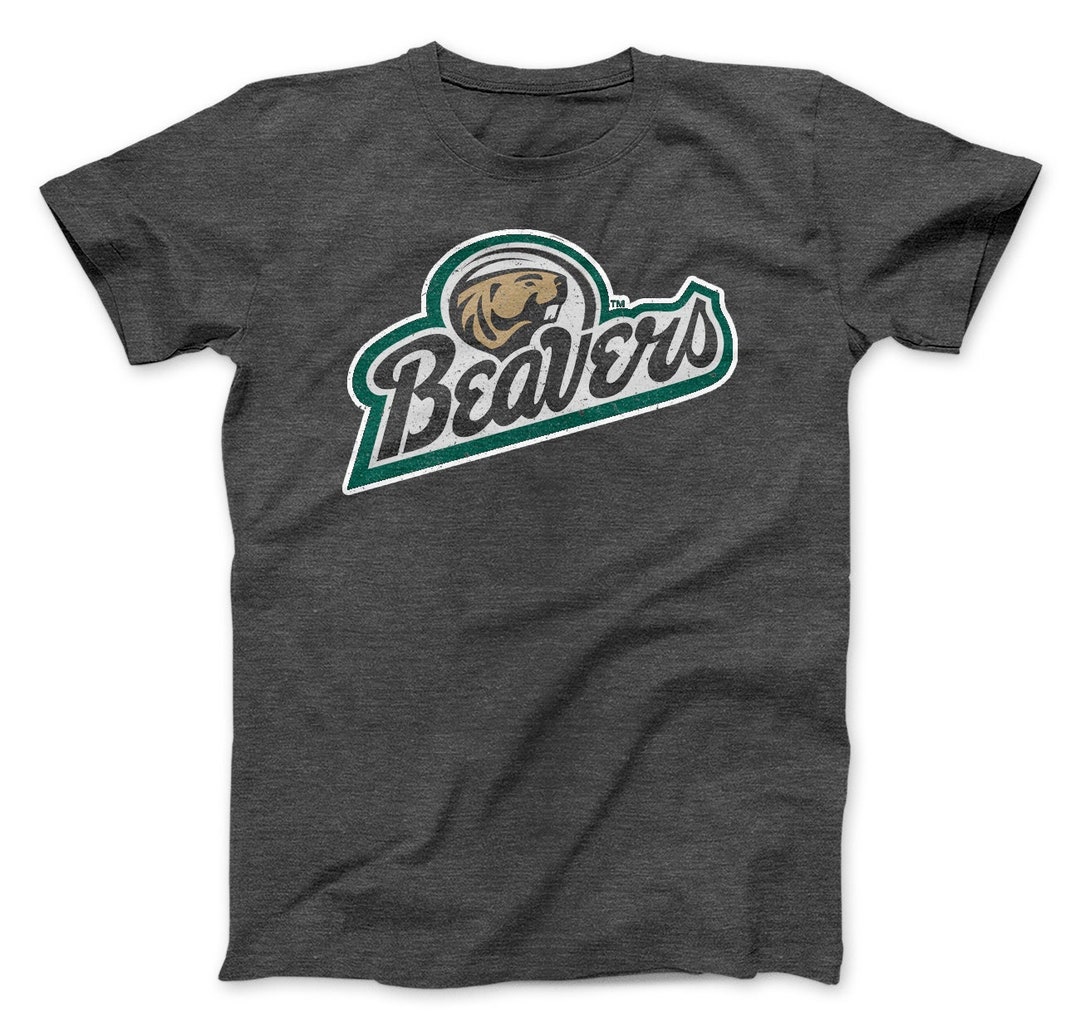 Bemidji State University Shirt Script Beavers Logo Unisex Grey T-shirt ...