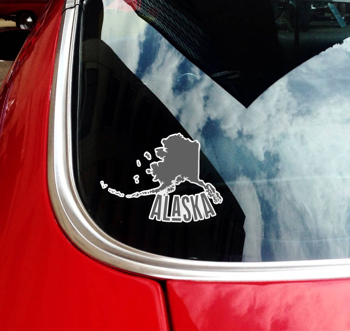 Home State Collection: The State of Alaska Car Decal Bumper | Etsy