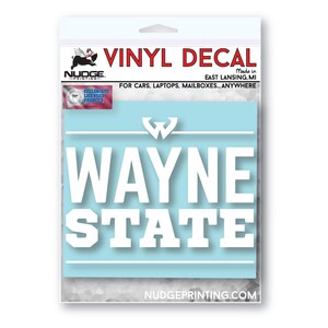 Wayne State Warriors Decal, White Vinyl Car Bumper Sticker - Etsy