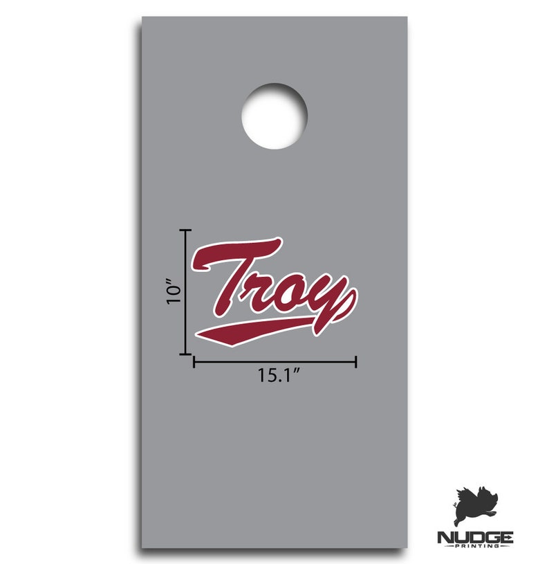 Troy University Trojans Cursive Script Troy Logo Cornhole - Etsy