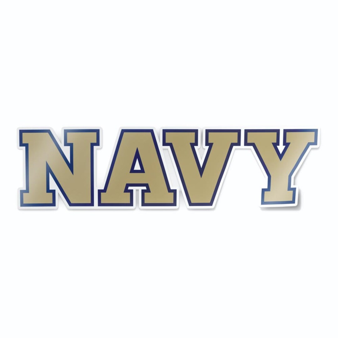 US Naval Academy Block 'NAVY' Logo Car Decal Sticker - Etsy