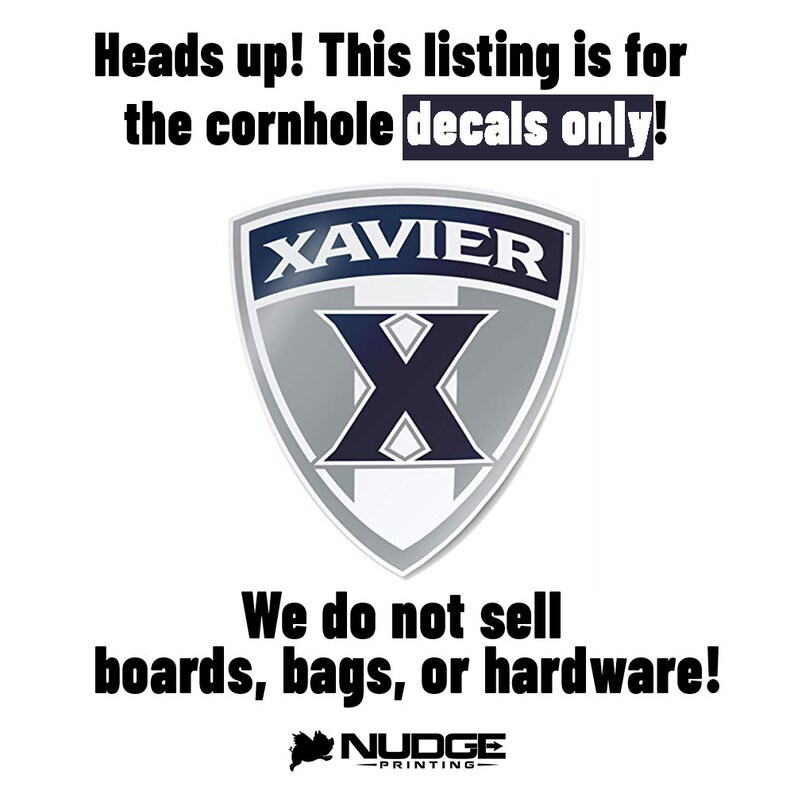 Xavier University Musketeers Shield Logo Cornhole Decal free - Etsy