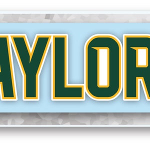 Baylor Bears Block 'baylor' Car Decal - Etsy