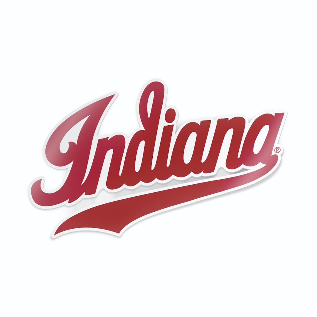 Indiana Script IU Sticker Decal Window Bumper Sticker Vinyl for Cars ...
