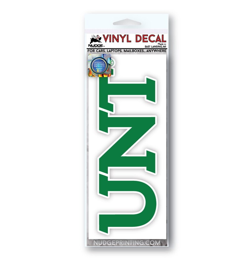 University of North Texas Mean Green Block UNT Logo Car Decal - Etsy