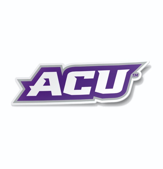 Abilene Christian Block ACU Logo Car Decal ships for Free - Etsy