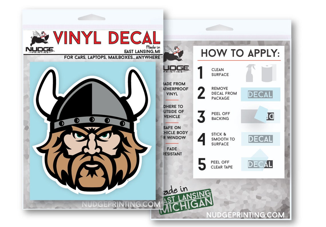 Cleveland State University Magnus the Viking Car Decal - Etsy