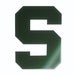 Michigan State University Spartans Block S Car Decal MSU Sticker (green ...