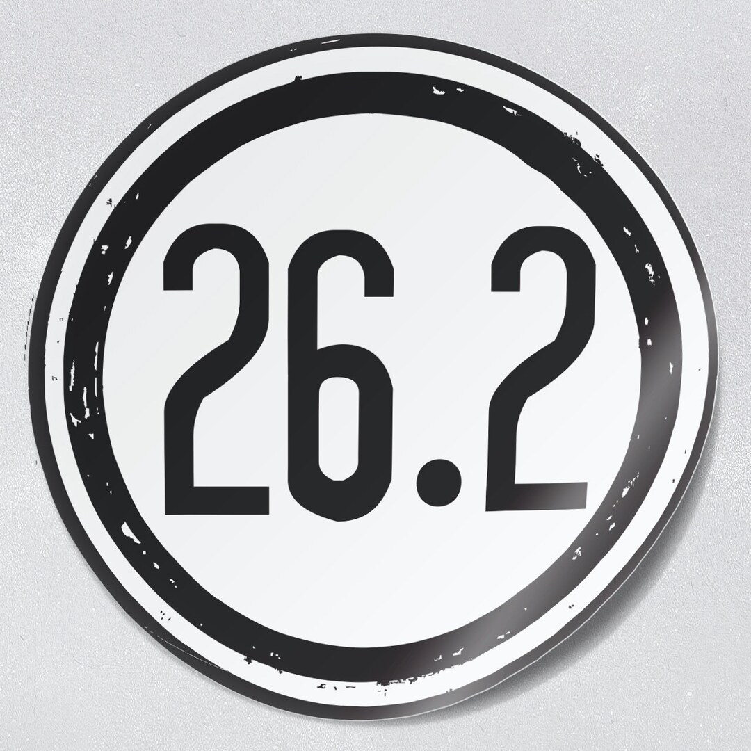 26.2 Miles Ran Full Marathon Running Grunge Vintage Vinyl Car Decal ...