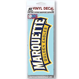 Marquette University Golden Eagles Wordmark Logo Car Decal Sticker - Etsy