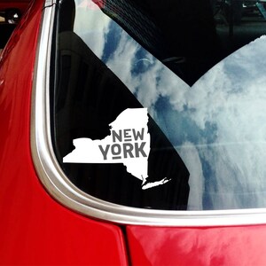 Home State Collection: the State of New York Car Decal Window Bumper ...