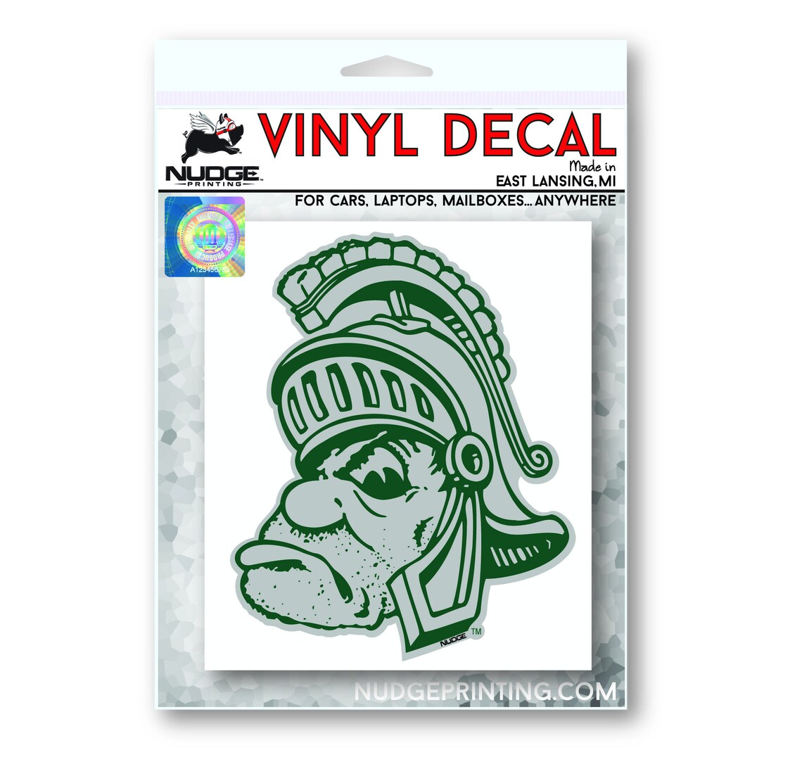 Retro Gruff Sparty MSU Michigan State Spartans Logo Vinyl Car Decal ...