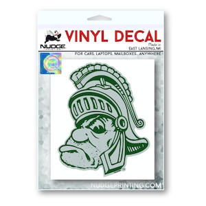 Retro Gruff Sparty MSU Michigan State Spartans Logo Vinyl Car Decal ...