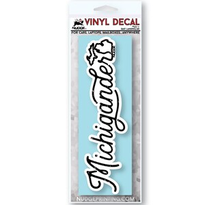 Michigan Cursive Cute Girly Michigander Decal Window Bumper Sticker ...