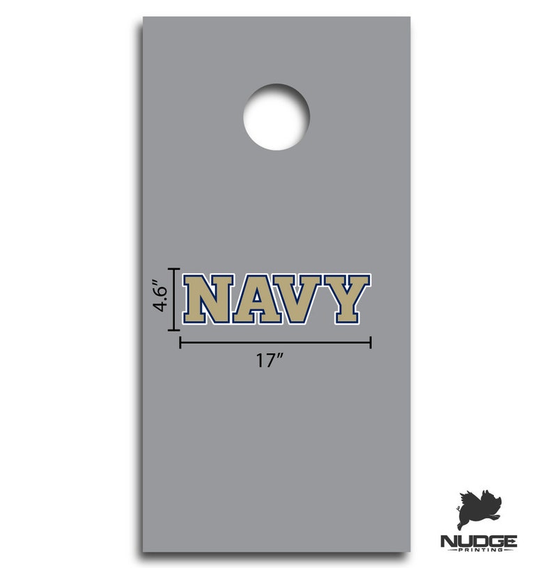 US Naval Academy Block NAVY Logo Cornhole Decal - Etsy