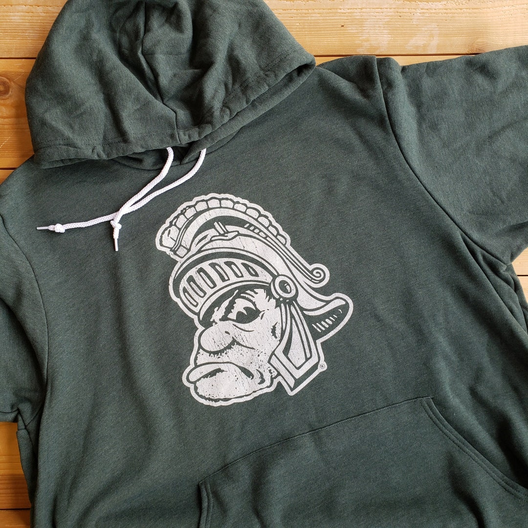 MSU Sweatshirt Michigan State Spartans Hoodie Gruff Sparty - Etsy