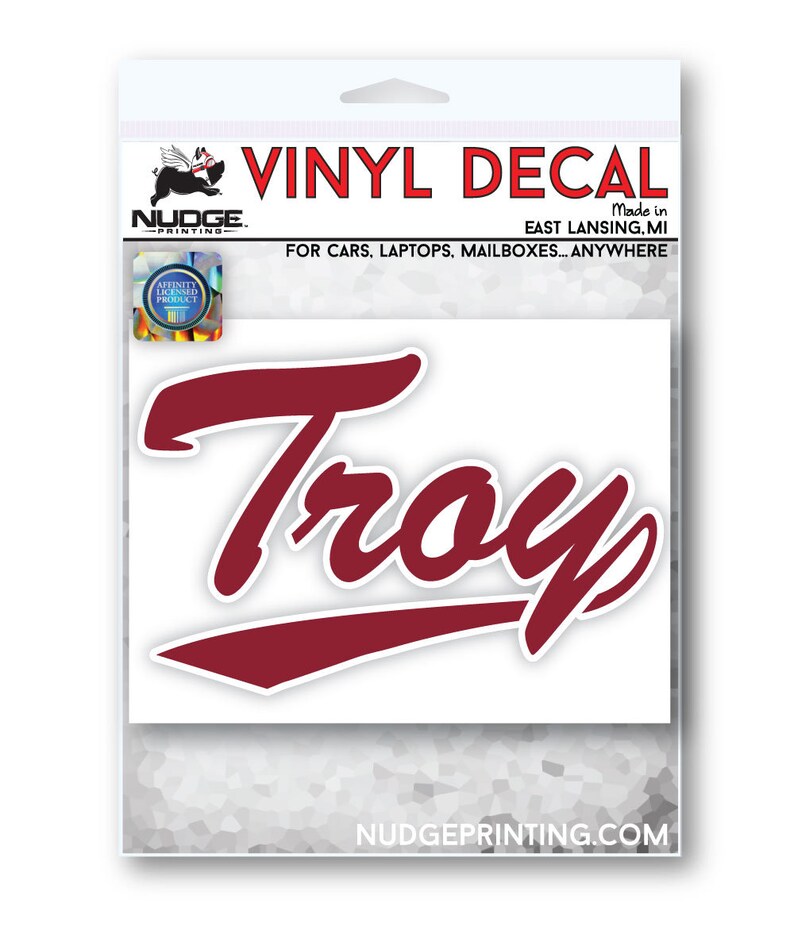 Troy University Trojans Script Cursive Wordmark Logo Car Decal Bumper ...