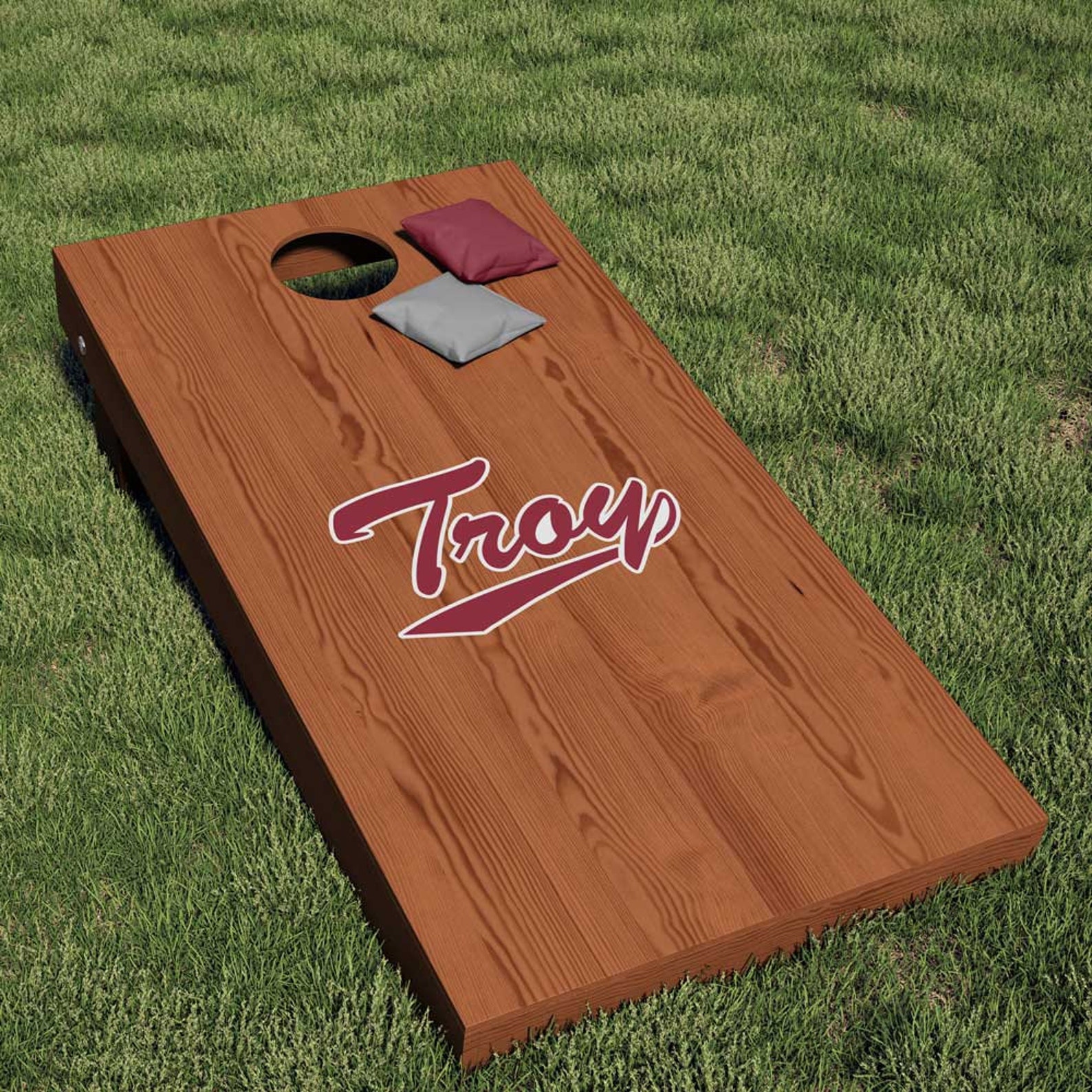 Troy University Trojans Cursive Script Troy Logo Cornhole - Etsy