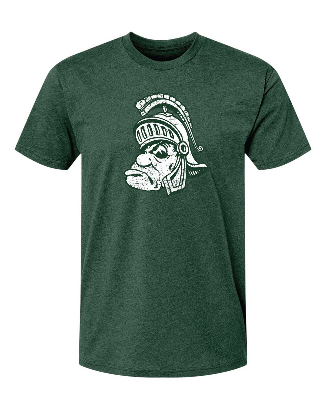 Michigan State University Shirt MSU Spartans Gruff Sparty Retro Green ...