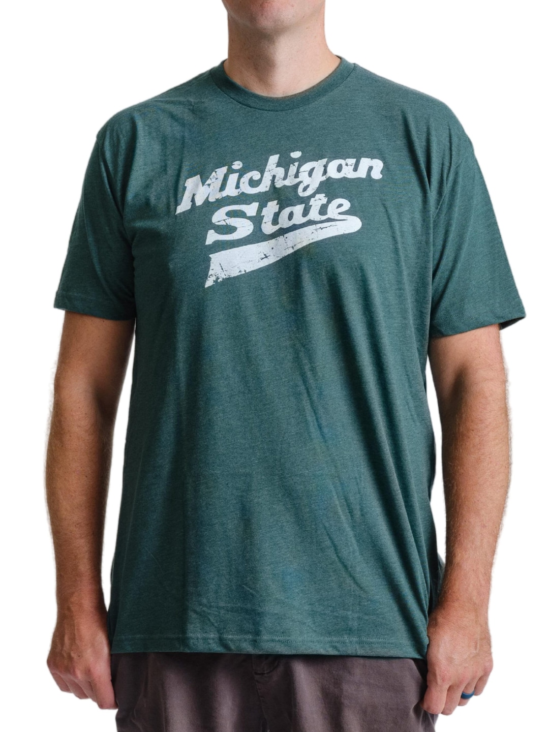 Michigan State University T-shirt MSU Spartans Hockey Logo Heather ...