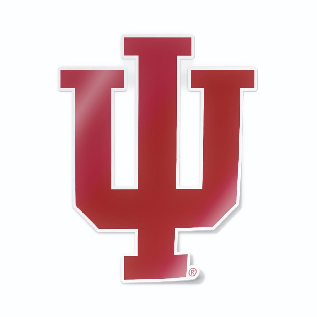 Indiana University IU Crimson Red Trident Sticker Decal Window Bumper ...