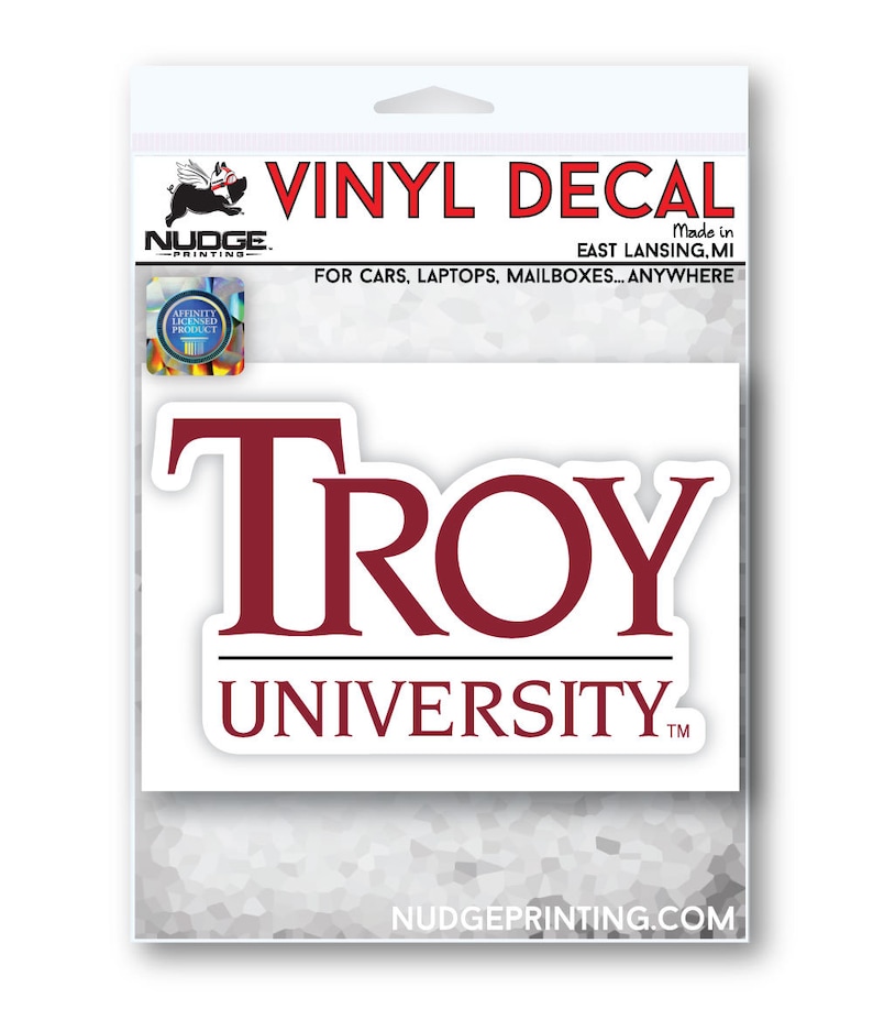 Troy Trojans University Wordmark Logo Car Decal Bumper Sticker | Etsy
